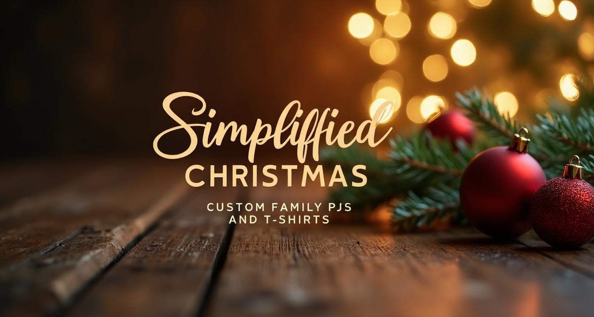 Simplified Christmas | Custom AI-Designed Family PJs & T-Shirts